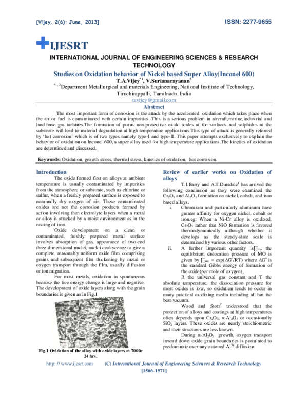 (PDF) International Journal of Engineering Sciences & Research ...