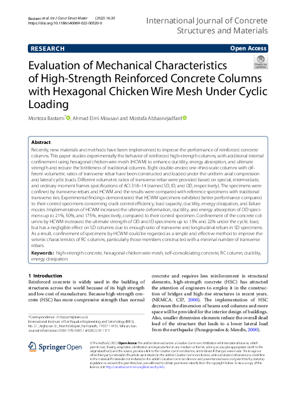 (PDF) Evaluation of Mechanical Characteristics of High-Strength ...