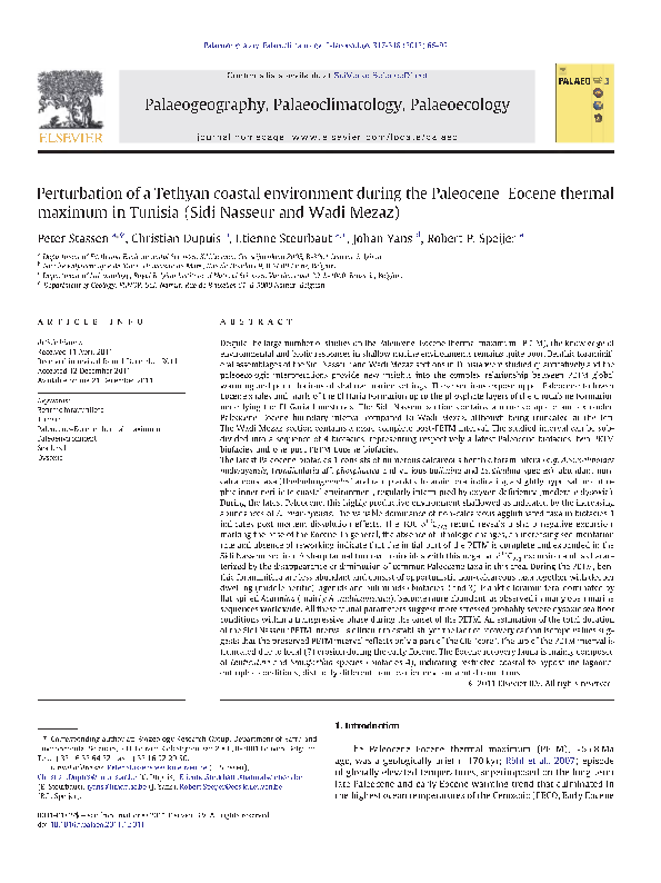 (PDF) Perturbation of a Tethyan coastal environment during the ...