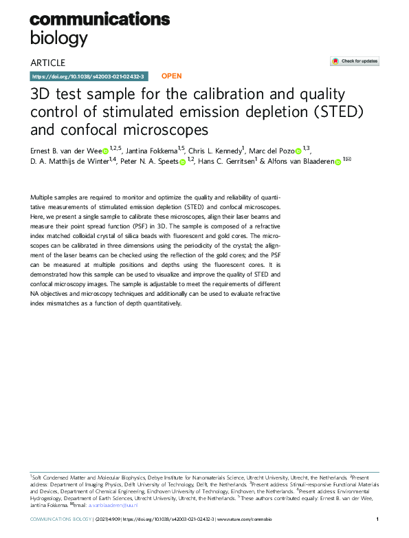 (PDF) 3D test sample for the calibration and quality control of ...