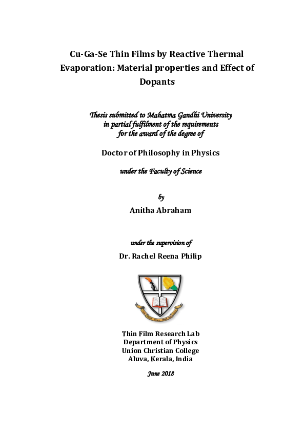 (PDF) Cu Ga Se thin films by reactive thermal evaporation material ...