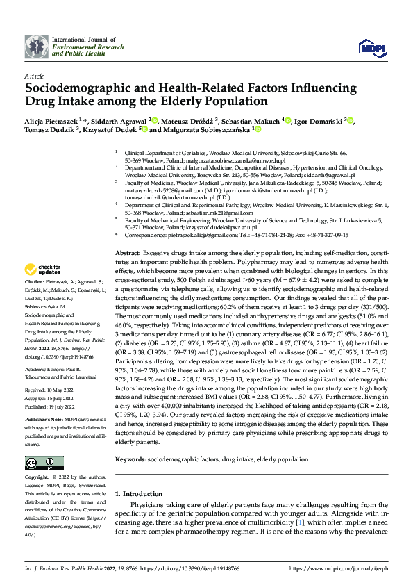 (PDF) Sociodemographic and Health-Related Factors Influencing Drug ...