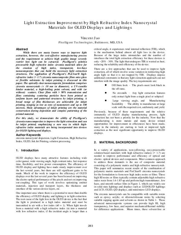 (PDF) 26.4: Invited Paper: Light Extraction Improvement by High ...