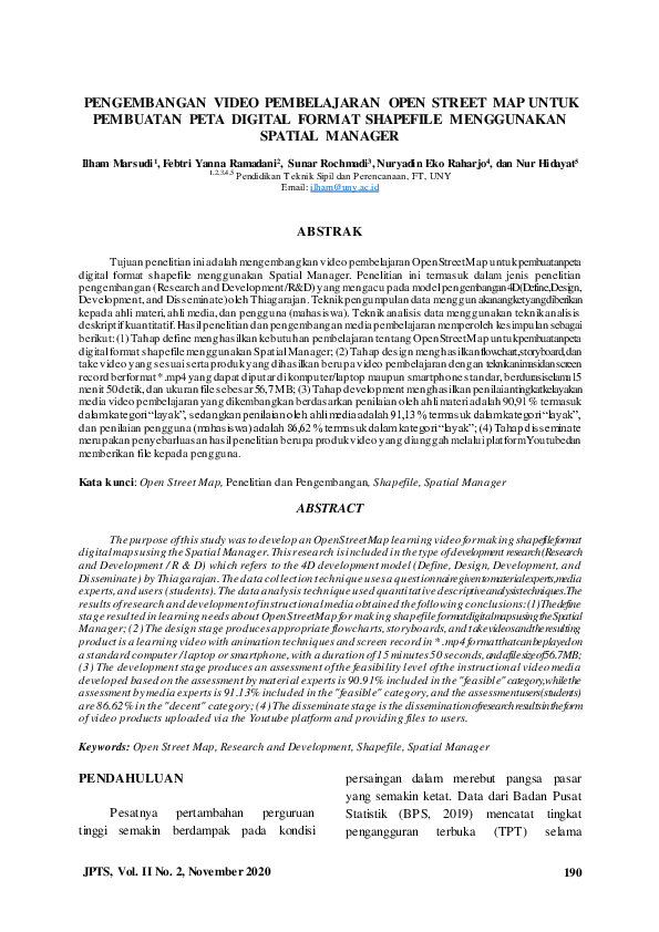 (PDF) Pengembangan Video Pembelajaran Open Street Map Untuk Pembuatan ...