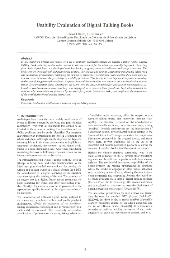 (PDF) Usability Evaluation of Digital Talking Books
