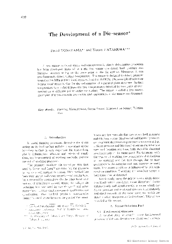 (PDF) The development of a die-sensor | Chacha Chacha - Academia.edu
