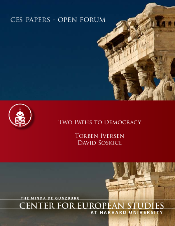 (PDF) Two Paths to Democracy