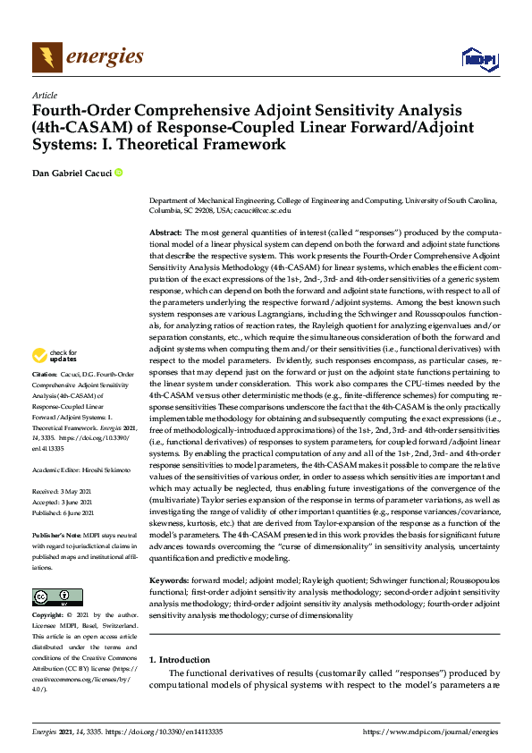(PDF) Fourth-Order Comprehensive Adjoint Sensitivity Analysis (4th-CASAM) of Response-Coupled ...