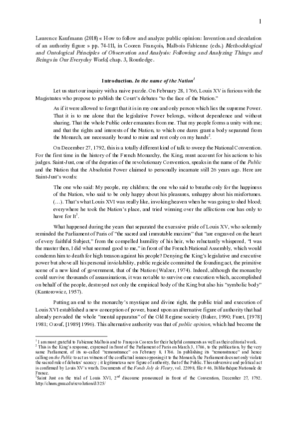 (PDF) How to follow and analyze public opinion: Invention and ...