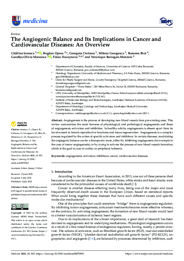 (PDF) The Angiogenic Balance and Its Implications in Cancer and ...