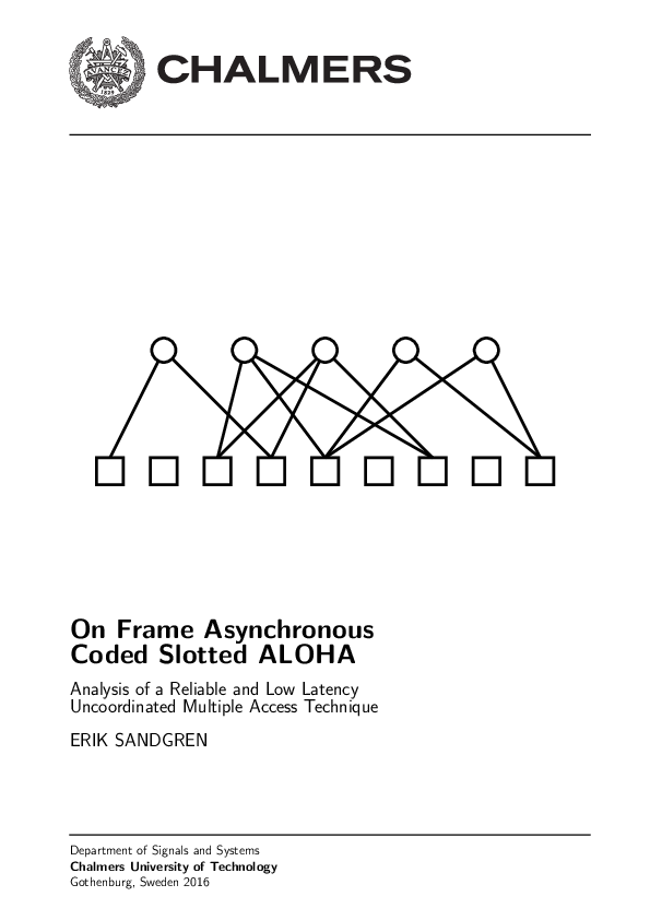 Pdf On Frame Asynchronous Coded Slotted Aloha Analysis Of A Reliable And Low Latency