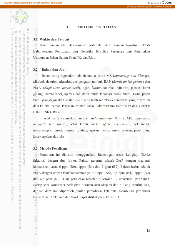 (PDF) PENGARUH KONSENTRASI BAP DAN NAA TERHADAP INDUKSI KALUS DAUN ...