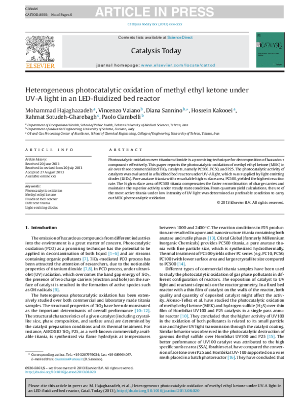 (PDF) Heterogeneous photocatalytic oxidation of methyl ethyl ketone ...