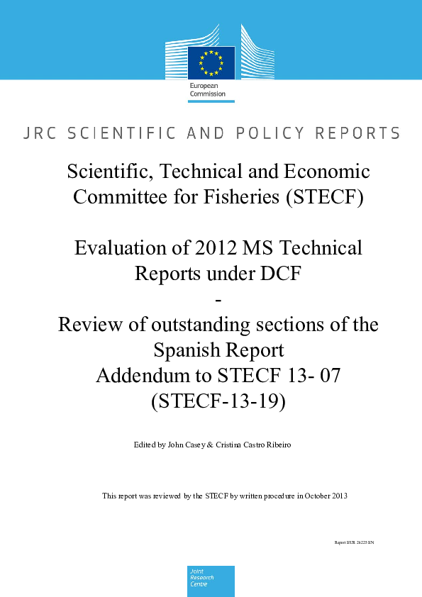 (PDF) Scientific, Technical and Economic Committee for Fisheries (STECF ...