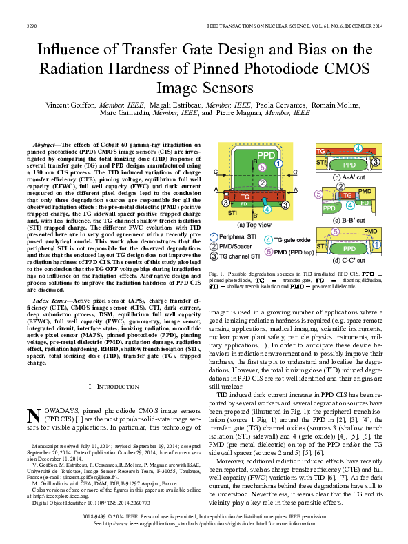 (PDF) Influence of Transfer Gate Design and Bias on the Radiation ...