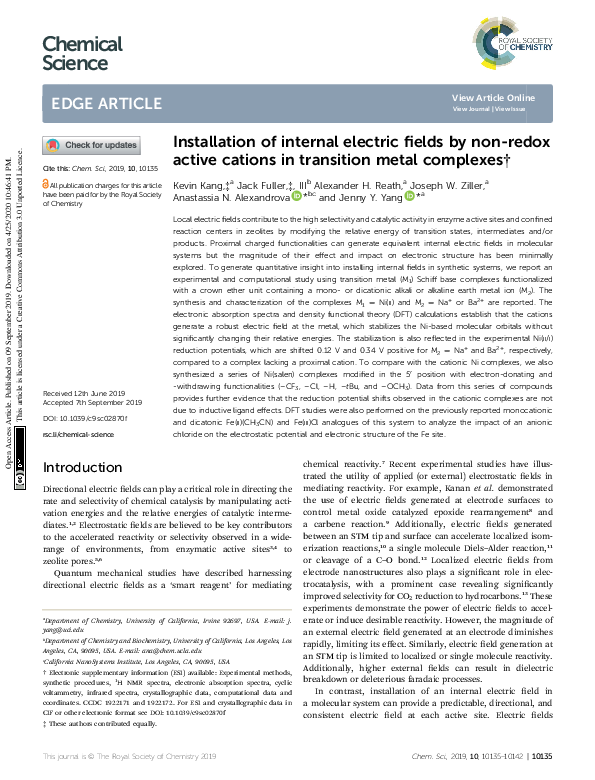 (PDF) Luminescent and Redox-Active Polynuclear Transition Metal Complexes