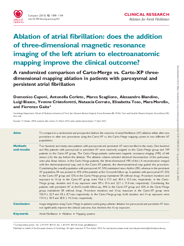 (PDF) Evaluation of a fully automated anatomical left atrial mapping pipeline enabled by ...