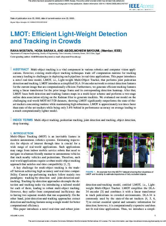 (PDF) LMOT: Efficient Light-Weight Detection and Tracking in Crowds ...