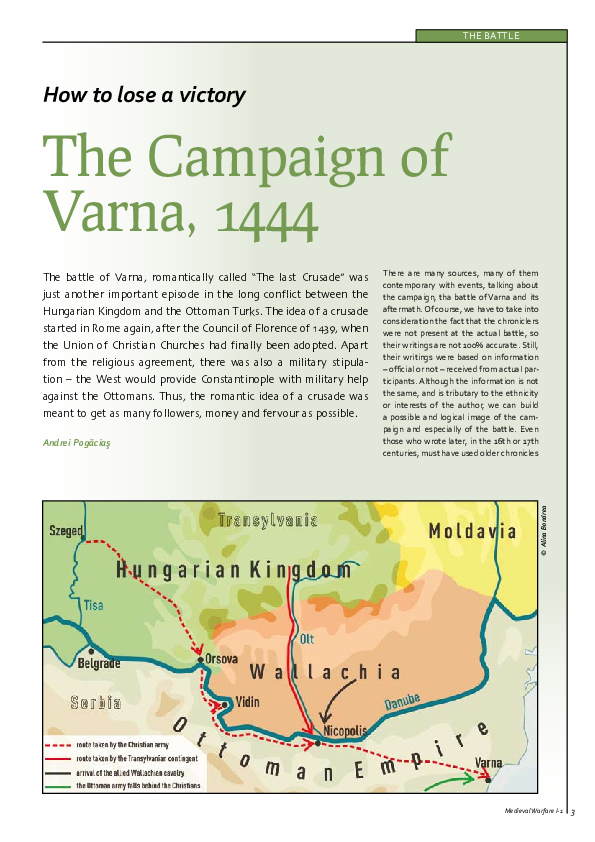 (PDF) The Battle of Varna 1444 or How to Lose a Victory