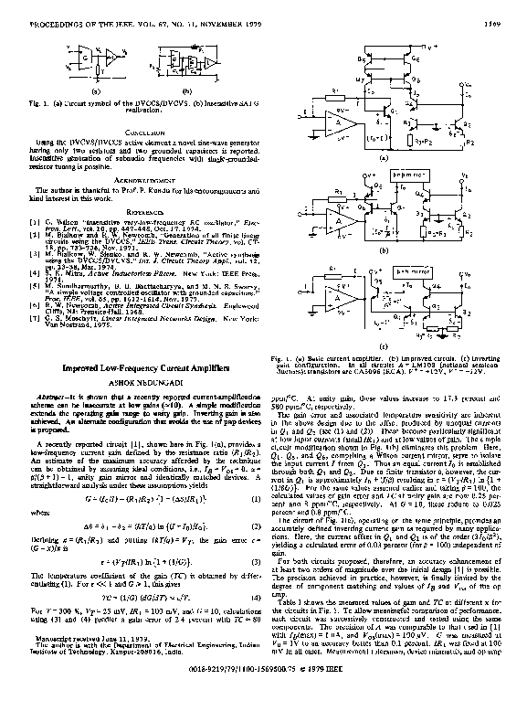 (PDF) Improved low-frequency current amplifiers