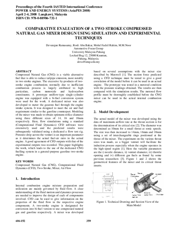 (PDF) Comparative Evaluation of a Two Stroke Compressed Natural Gas ...