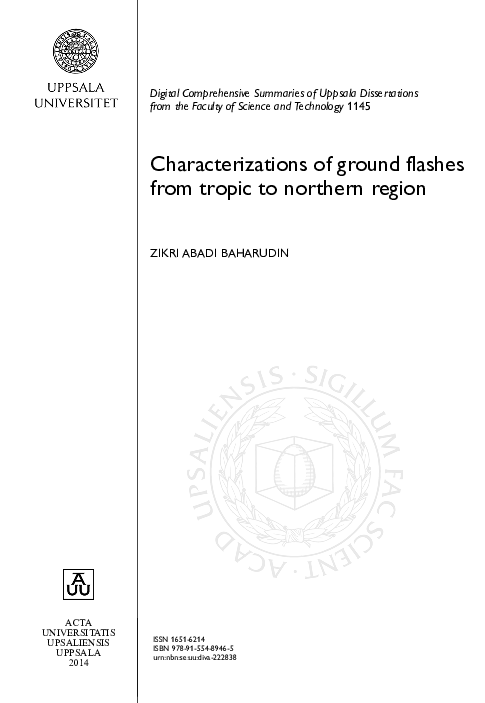 (PDF) Characterizations of ground flashes from tropic to northern region