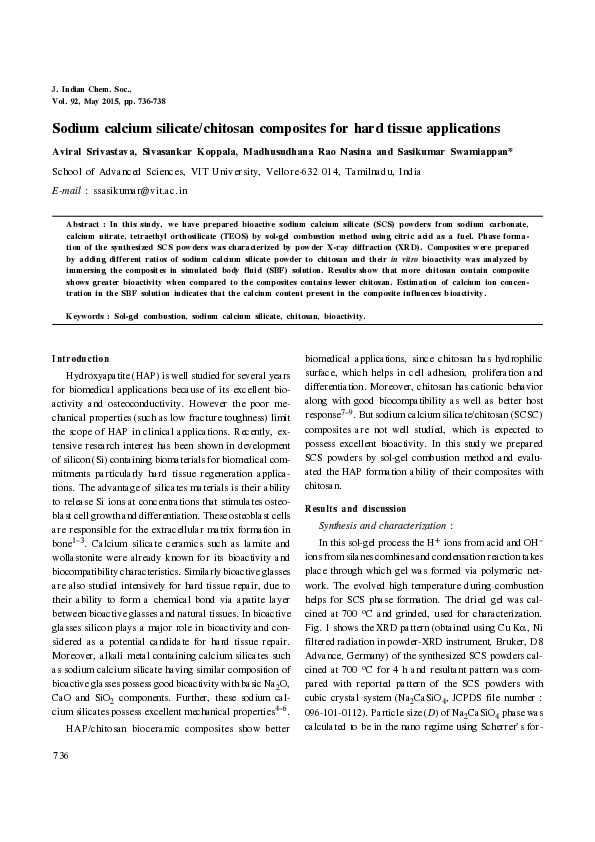 (PDF) Sodium calcium silicate/chitosan composites for hard tissue ...