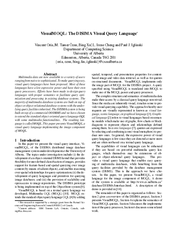 (PDF) VisualMOQL: the DISIMA visual query language