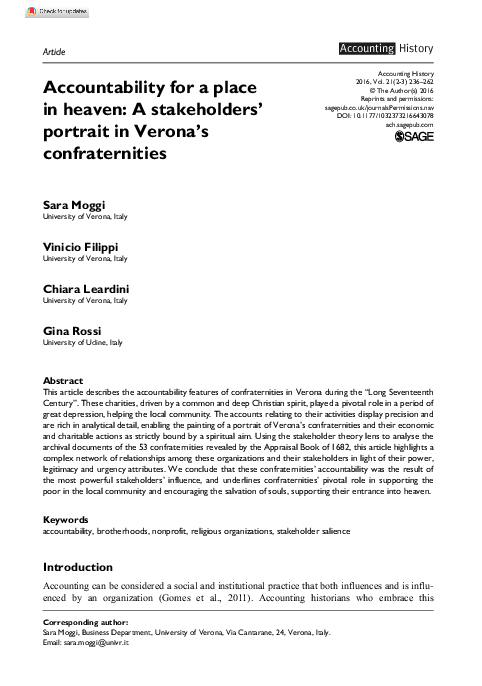 (PDF) Accountability for a place in heaven: A stakeholders’ portrait in ...