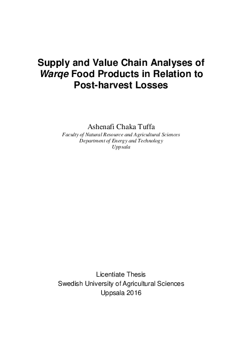 (PDF) Supply and value chain analyses of warqe food products in ...