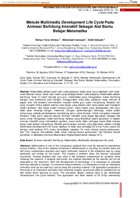 Metode Multimedia Development Life Cycle Pada Animasi Berhitung ...