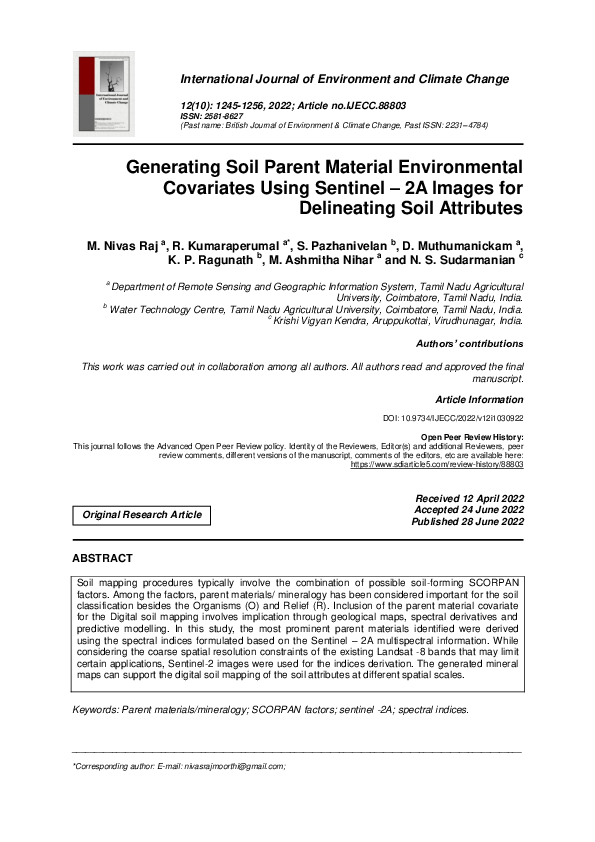 (PDF) Generating Soil Parent Material Environmental Covariates Using ...