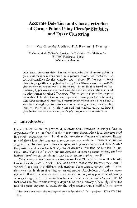 (PDF) Accurate detection and characterization of corner points using circular statistics and ...