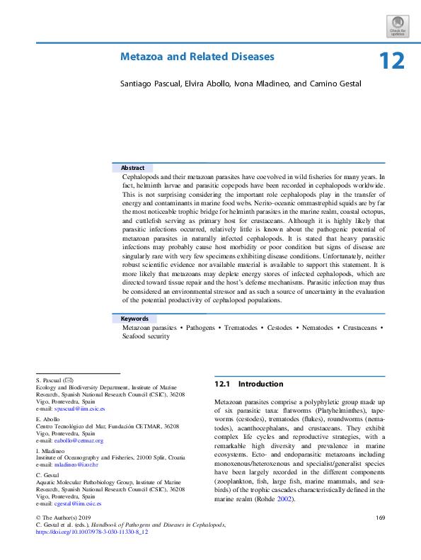 (PDF) Metazoa and Related Diseases