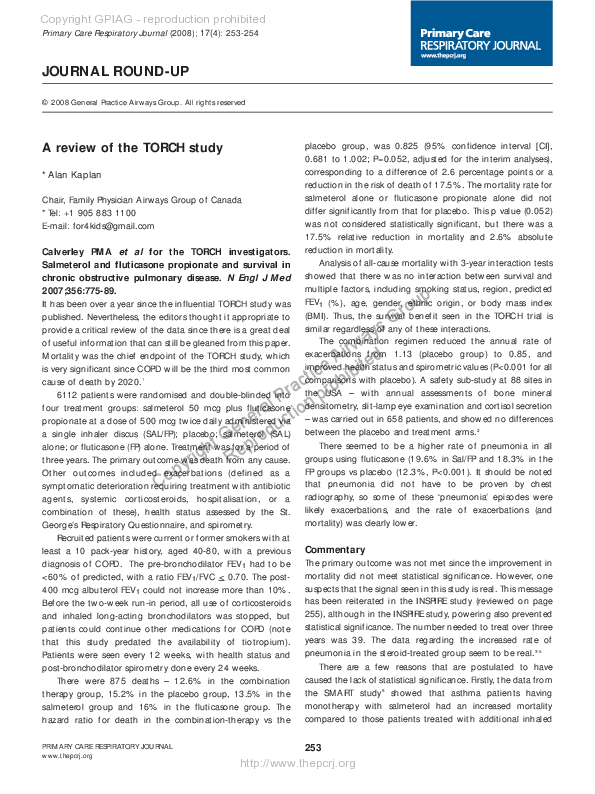 (PDF) A review of the TORCH study