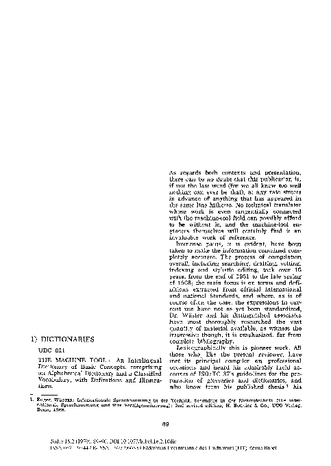 (PDF) The Machine Tool: An Interlingual Dictionary of Basic Concepts ...