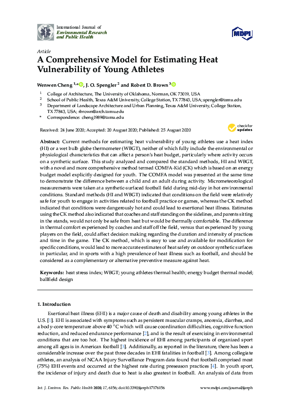 (PDF) A Comprehensive Model for Estimating Heat Vulnerability of Young ...