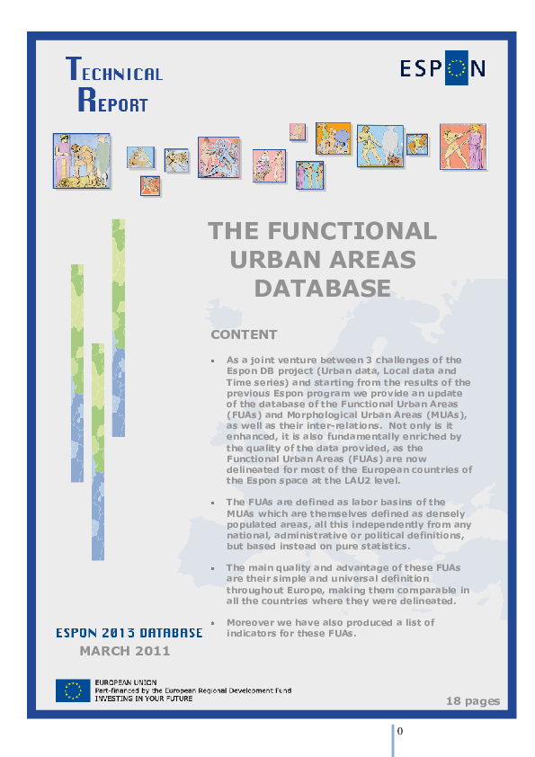 (PDF) The Functional Urban Areas Database: Espon 2013 database technical report