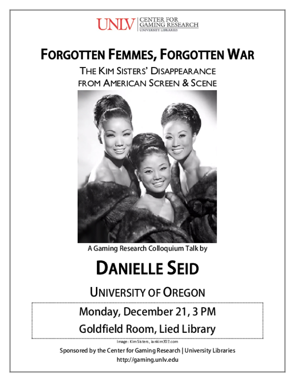 (PDF) Forgotten Femmes, Forgotten War: The Kim Sisters’ Dis-Appearance ...