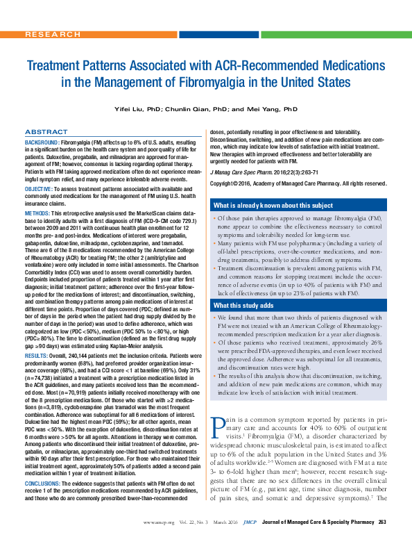 (PDF) Treatment Patterns Associated with ACR-Recommended Medications in ...
