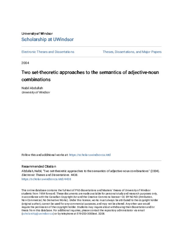 (PDF) Two Set-Theoretic Approaches to the Semantics of Adjective-Noun Combinations | Nabil ...