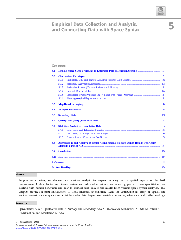 (PDF) Empirical Data Collection and Analysis, and Connecting Data with Space Syntax