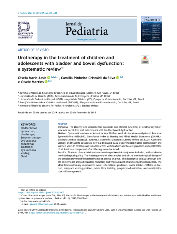 (PDF) Urotherapy in the treatment of children and adolescents with ...