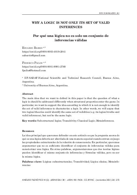 (PDF) Why a Logic is not only its Set of Valid Inferences