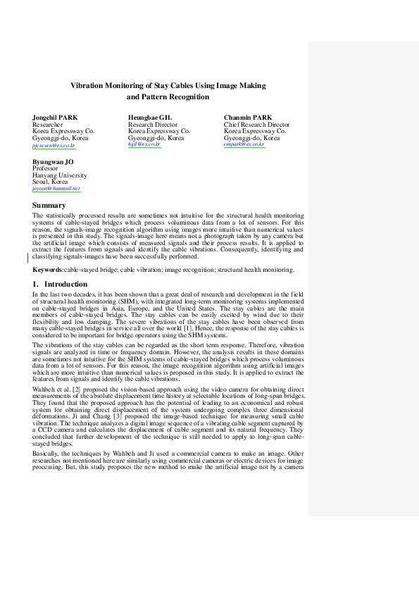 (PDF) Vibration Monitoring of Stay Cables Using Image Making and ...