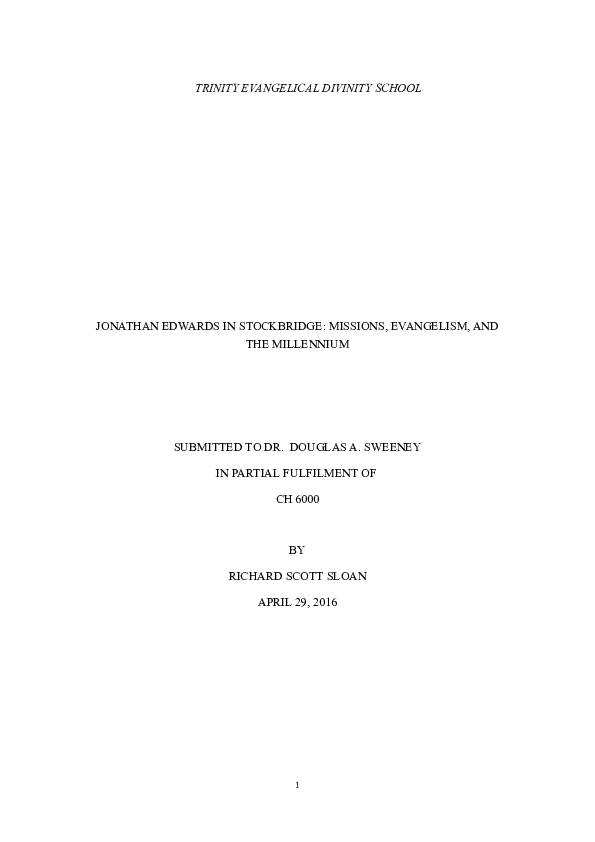 (PDF) JE Term Paper Edwards and Mission