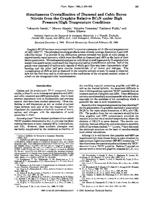 (PDF) Simultaneous crystallization of diamond and cubic boron nitride ...