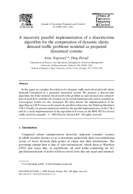 (PDF) A massively parallel implementation of a discrete-time algorithm for the computation of ...