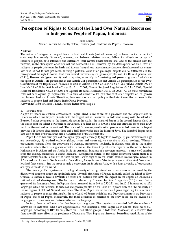 (PDF) Perception of Rights to Control the Land Over Natural Resources ...