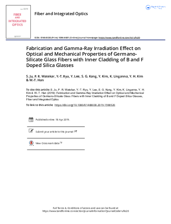 (PDF) Fabrication and Gamma-Ray Irradiation Effect on Optical and Mechanical Properties of ...
